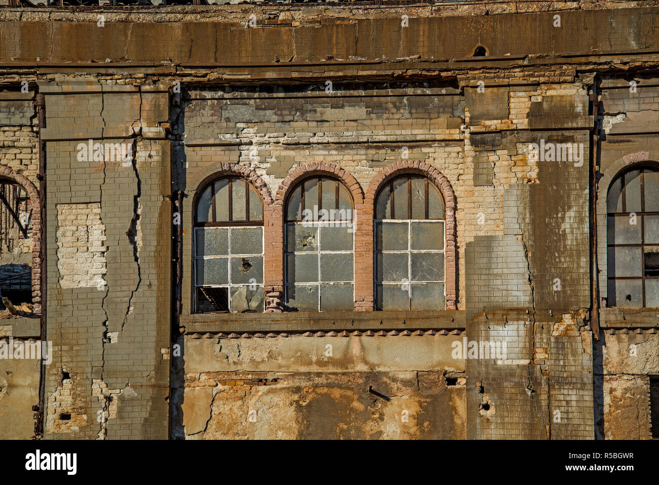 The old and abandoned spirit factory Kronos in Elefsina, Greece Stock ...