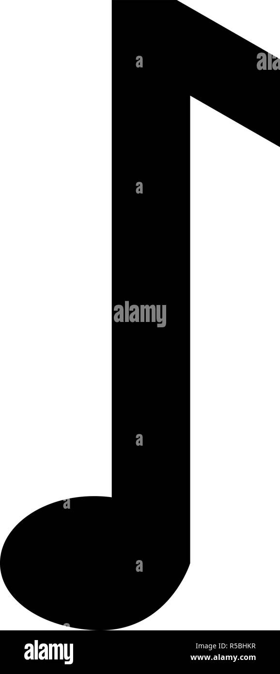 Music notes with flag symbol vector illustration in black and white ...