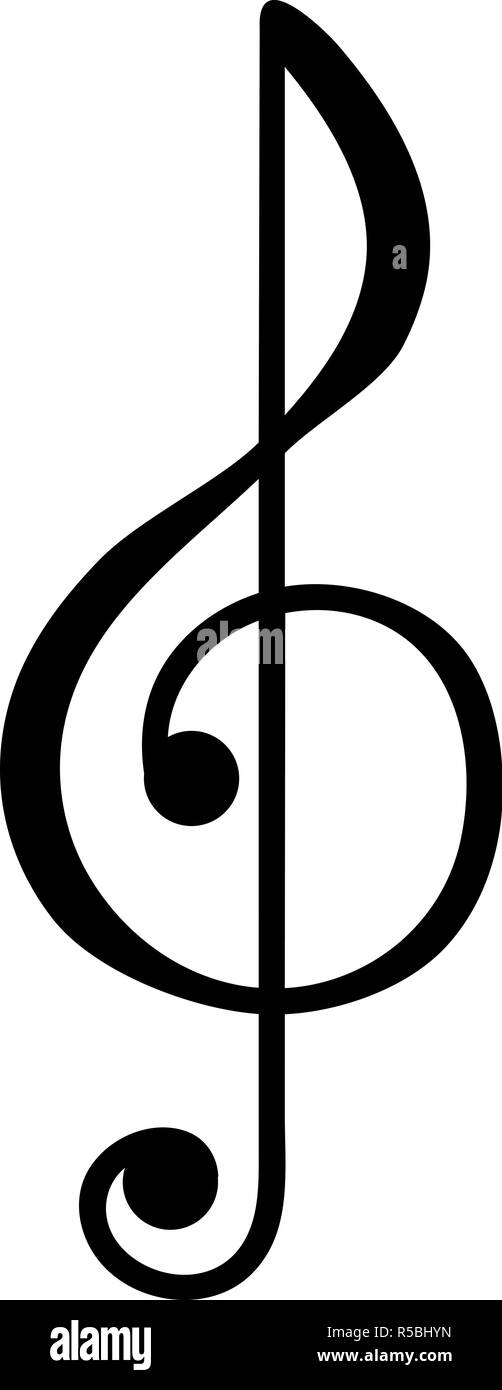 Treble clef Black and White Stock Photos & Images - Alamy