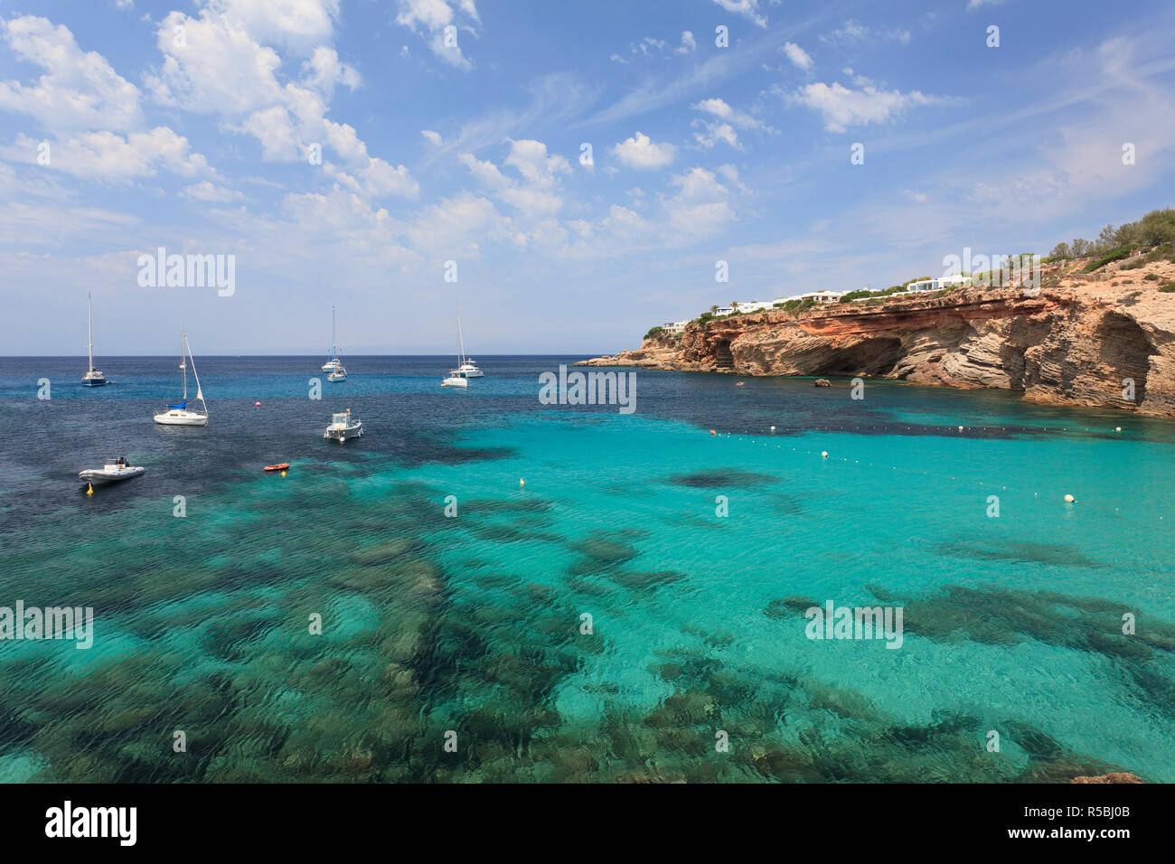 Spain, Balearic Islands, Ibiza, Cala Codolar Beach Stock Photo - Alamy