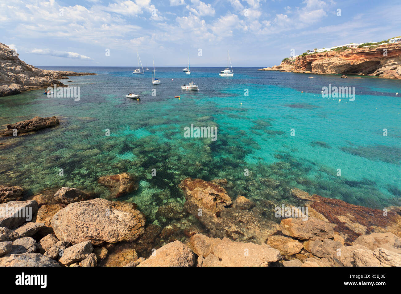 Spain, Balearic Islands, Ibiza, Cala Codolar Beach Stock Photo - Alamy