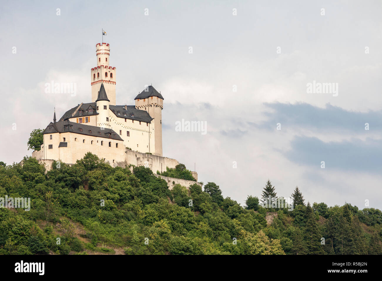 Braubach, Rhine River Valley, Germany. Marksburg Castle, 12th-15th ...