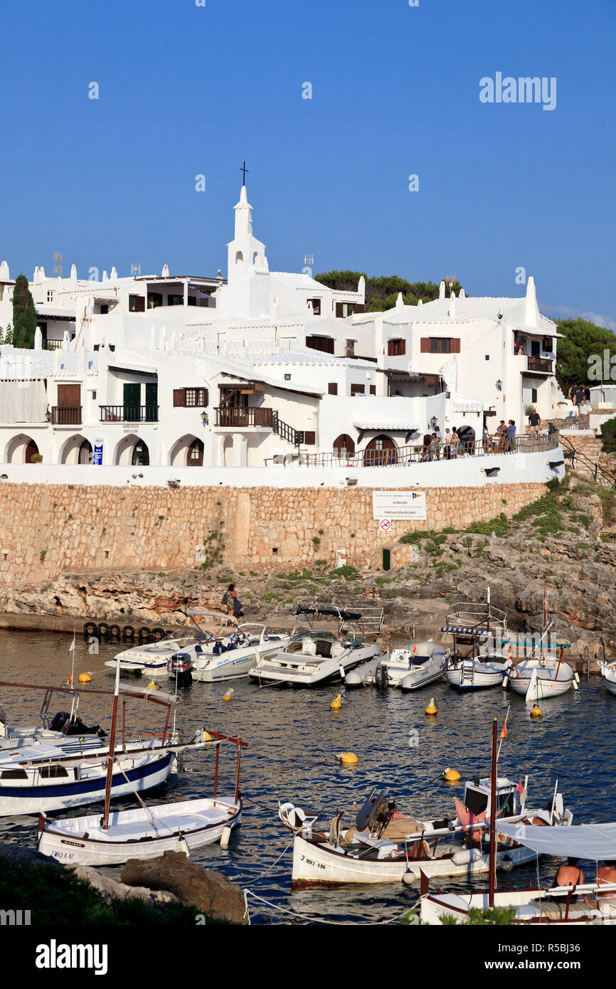 Spain, Balearic Islands, Menorca, Fishing Village of Binibequer Vell ...