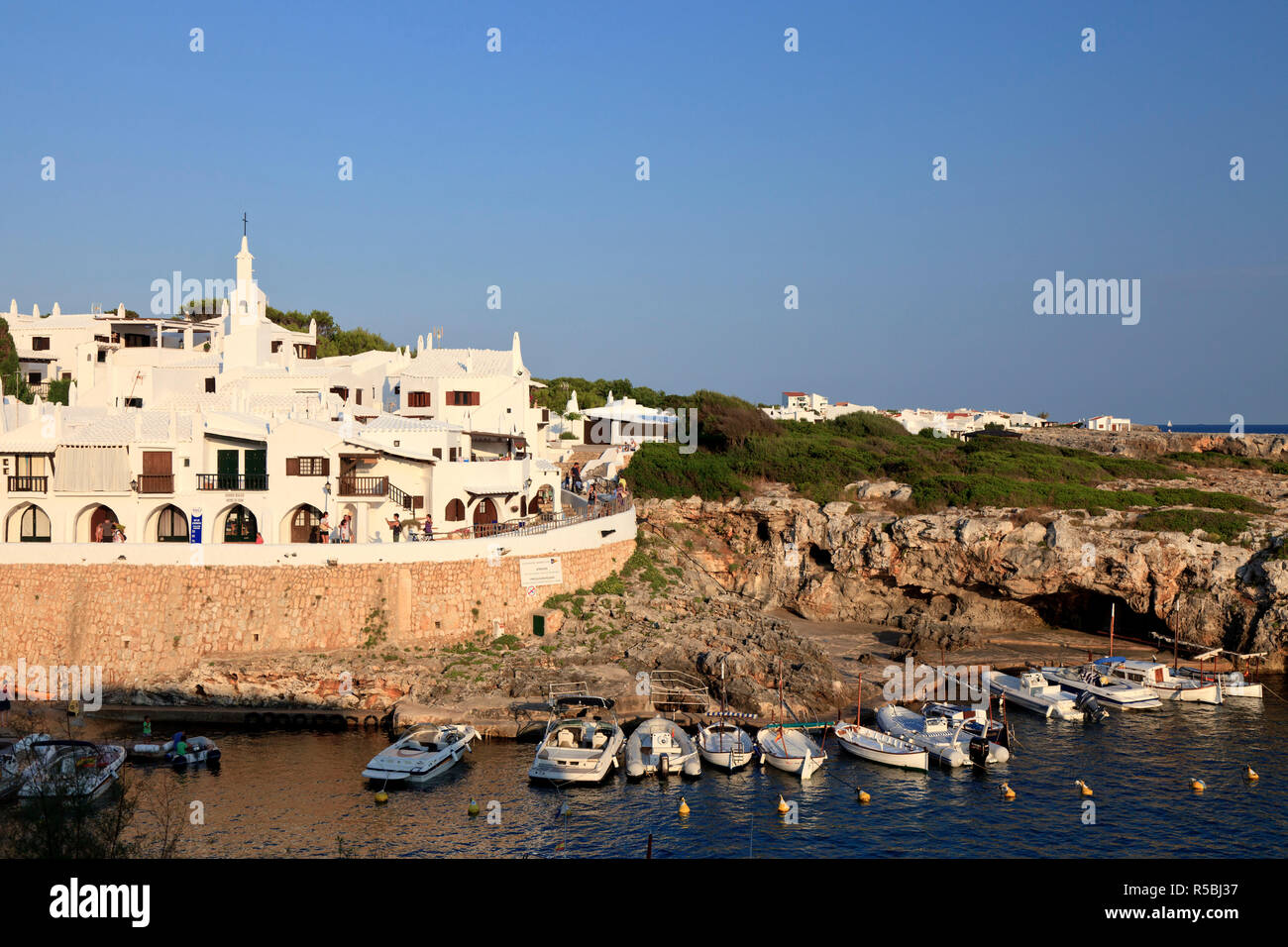 Spain, Balearic Islands, Menorca, Fishing Village of Binibequer Vell ...