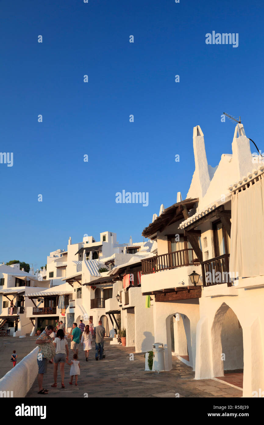 Spain, Balearic Islands, Menorca, Fishing Village of Binibequer Vell ...