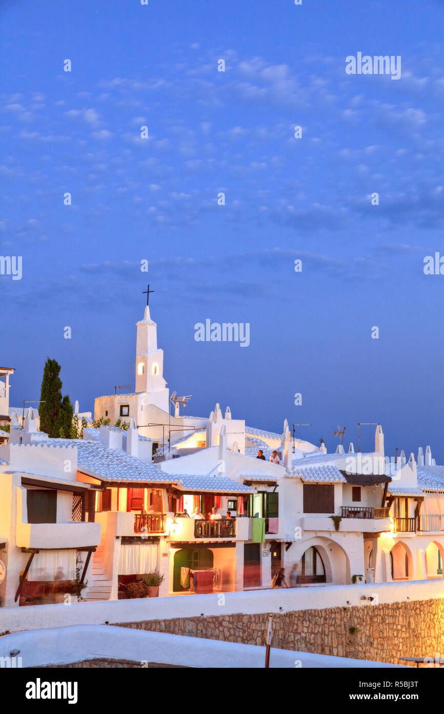 Spain, Balearic Islands, Menorca, Fishing Village of Binibequer Vell ...