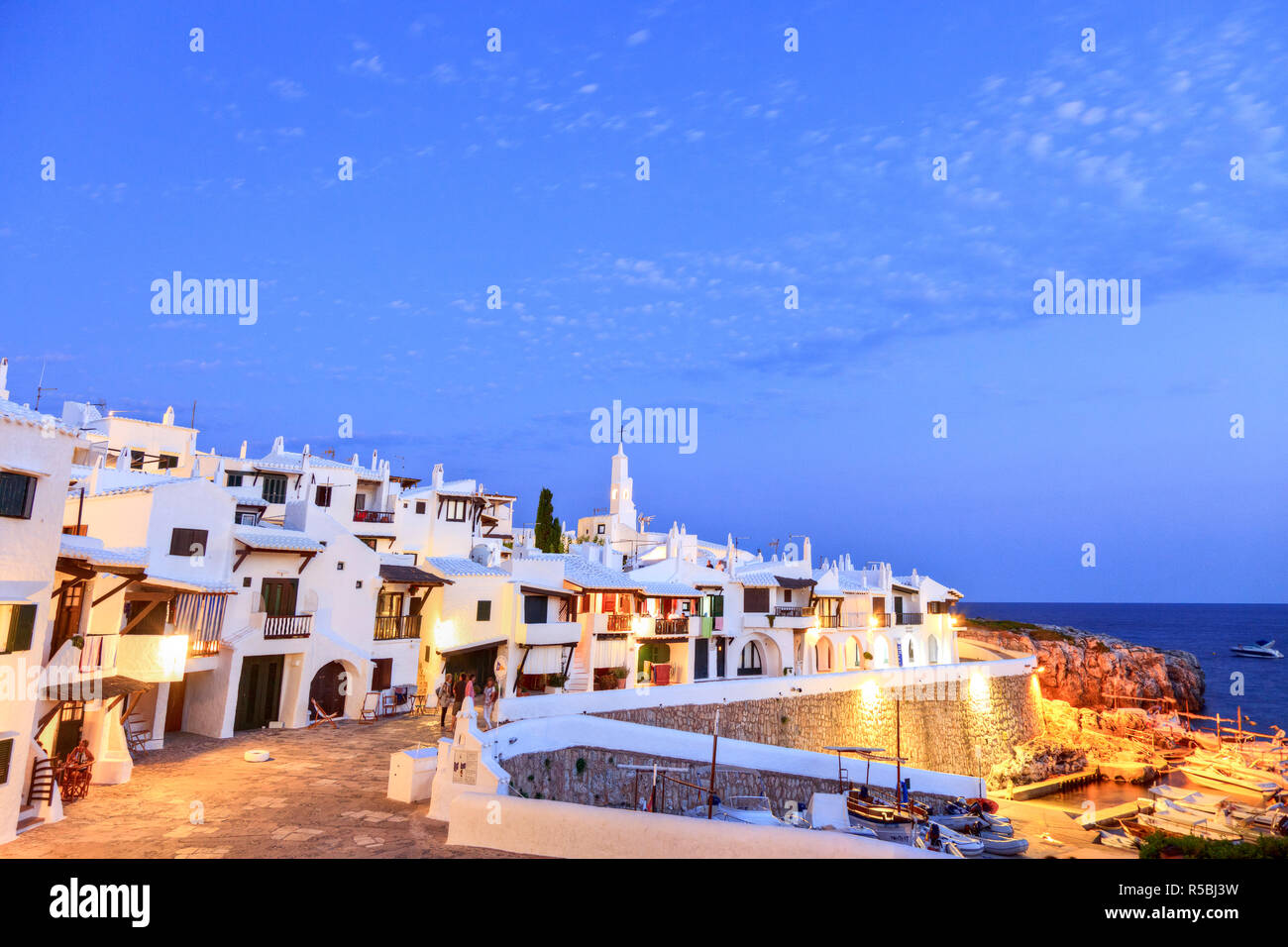 Spain, Balearic Islands, Menorca, Fishing Village of Binibequer Vell ...
