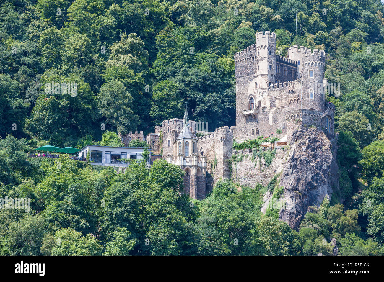 Rhine River, Germany. Rheinstein Castle, 14th Century Stock Photo - Alamy