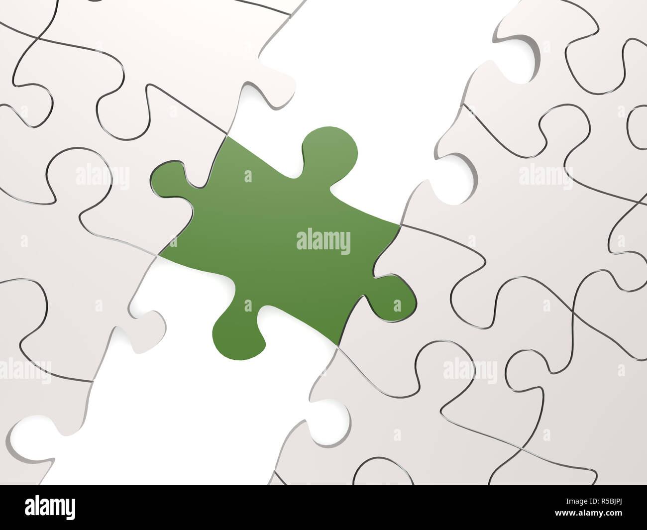 Green puzzle as a bridge Stock Photo - Alamy