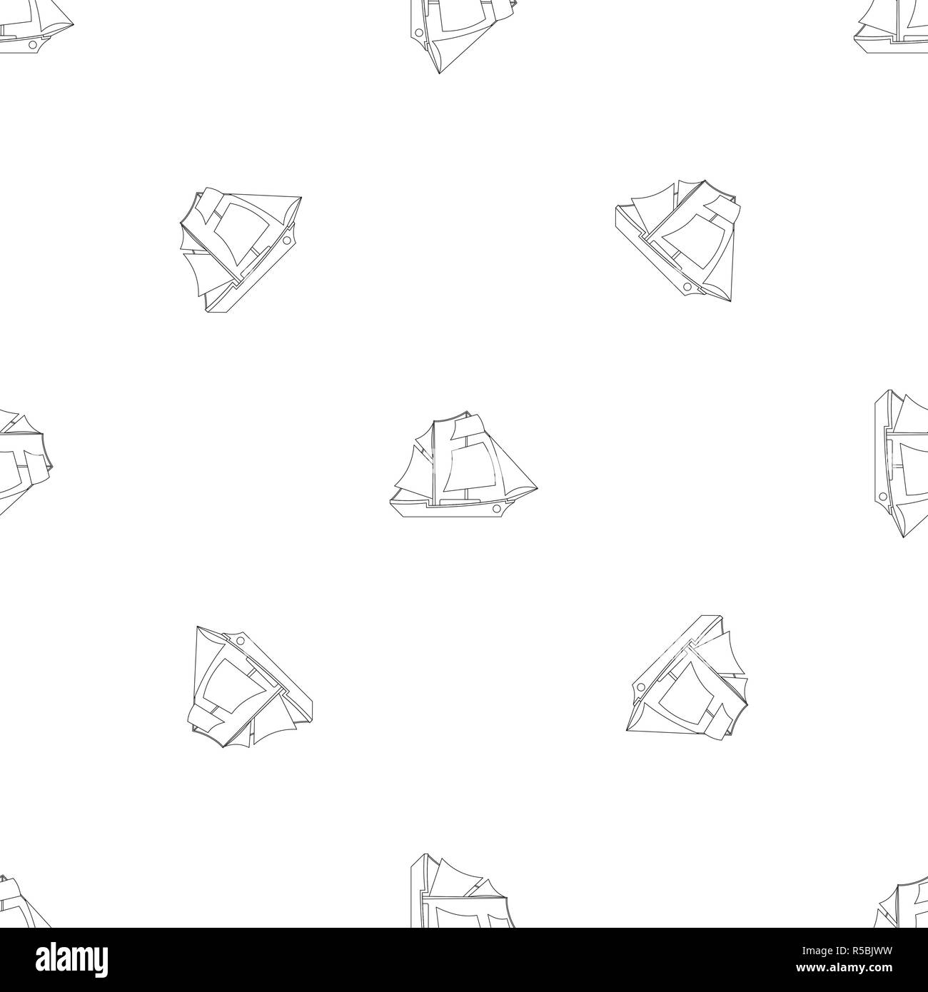 Sailing ship pattern seamless vector repeat geometric for any web ...