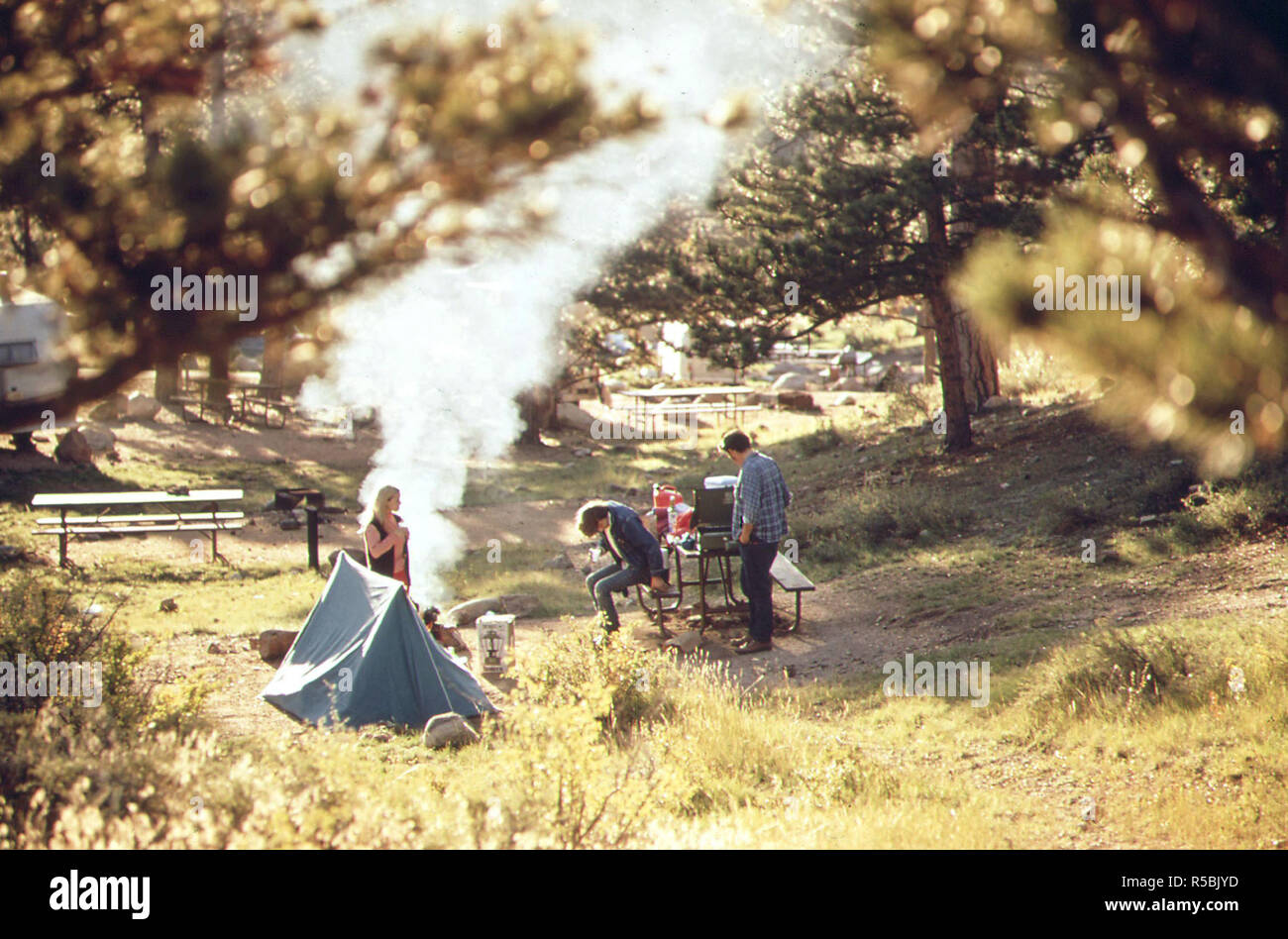 1970s camping hi-res stock photography and images - Alamy