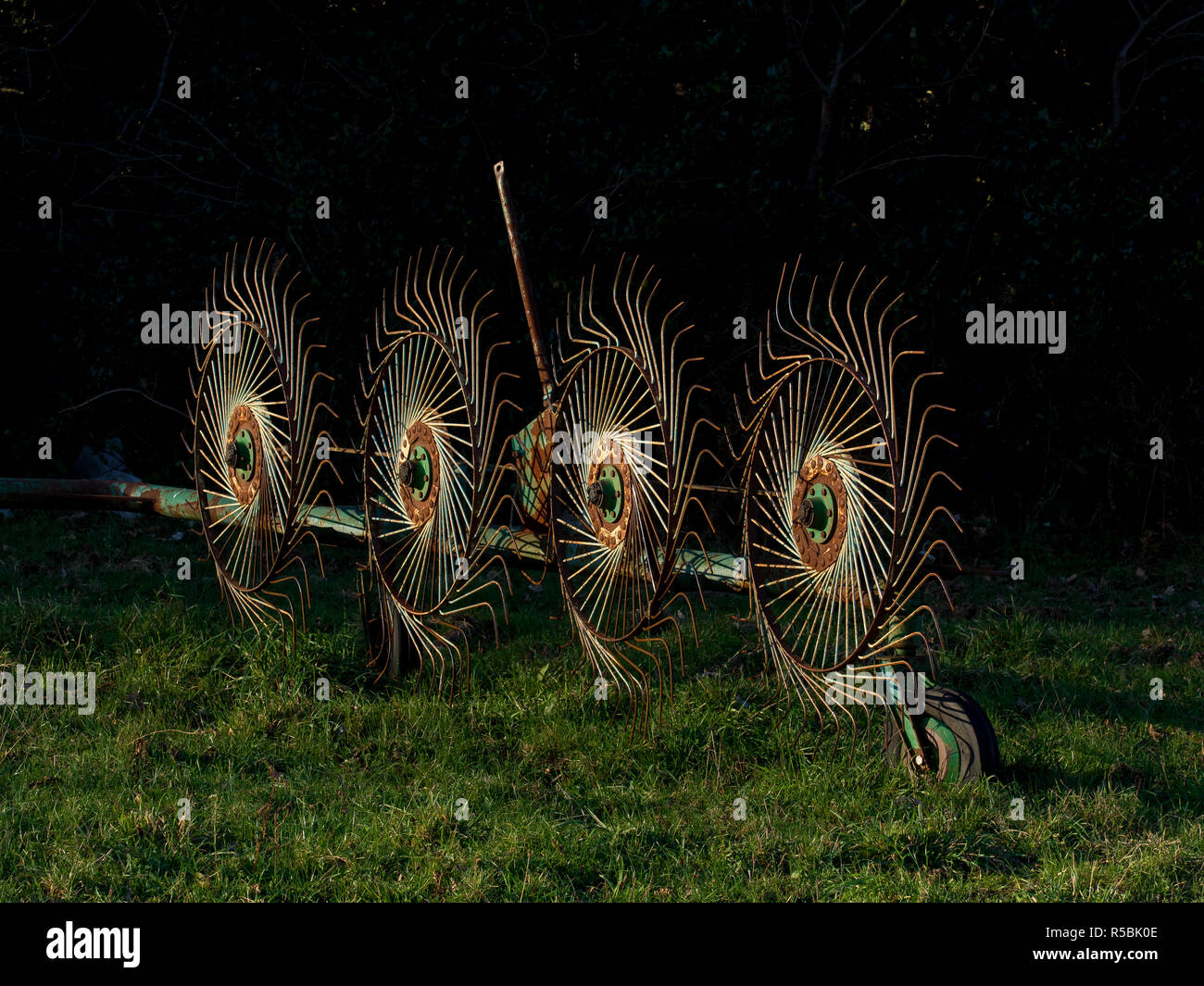 Tractor with wheel rake hi-res stock photography and images - Alamy