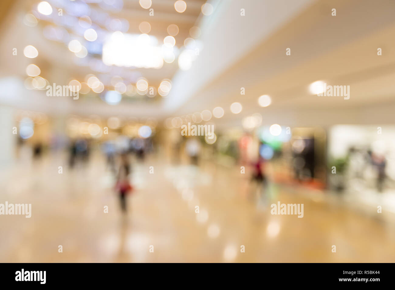 Abstract blur shopping mall and retail store interior for background ...