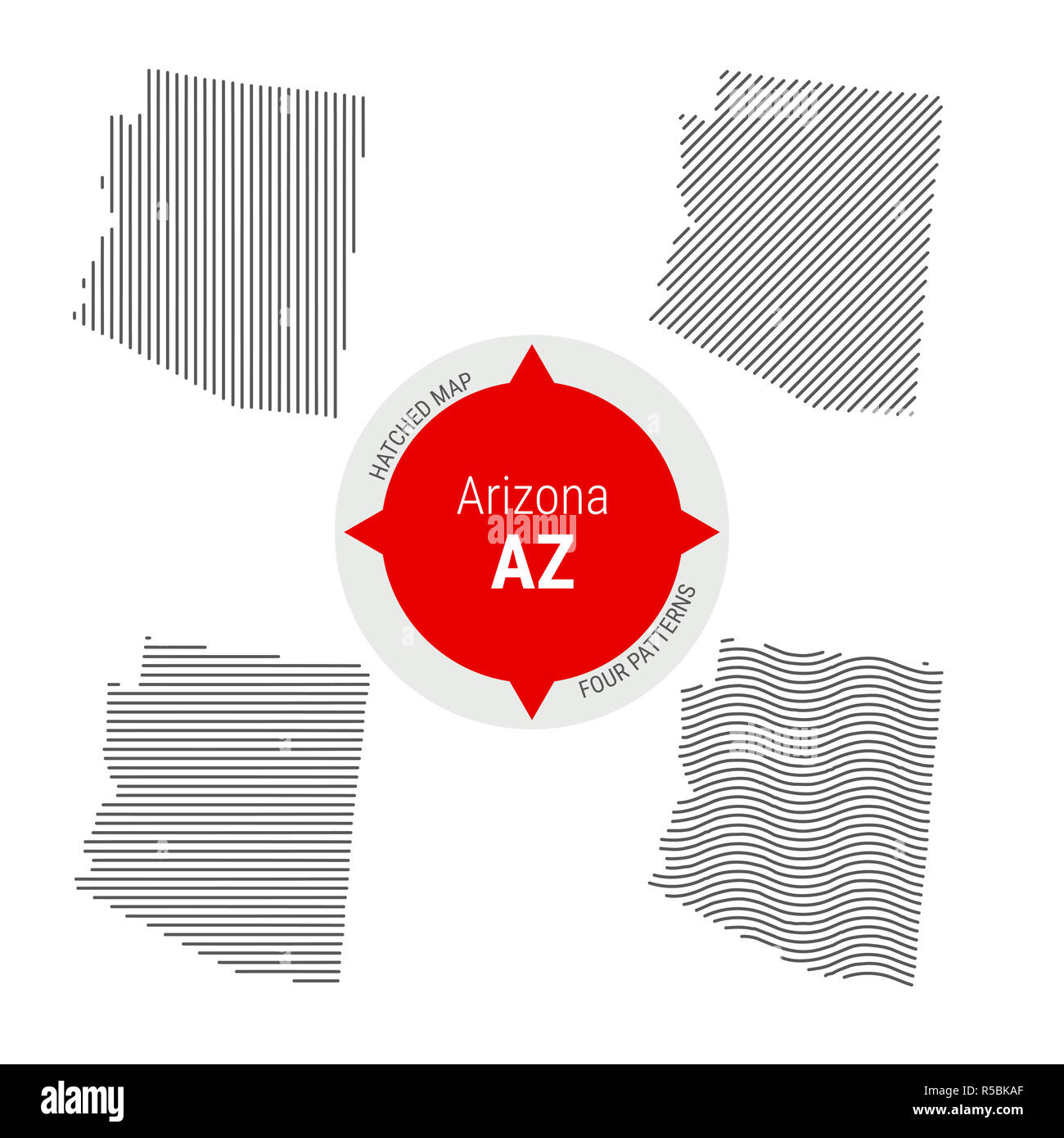 Political map arizona Cut Out Stock Images & Pictures - Alamy