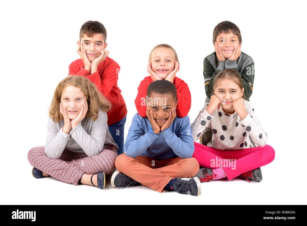 Group of happy kids Stock Photo - Alamy