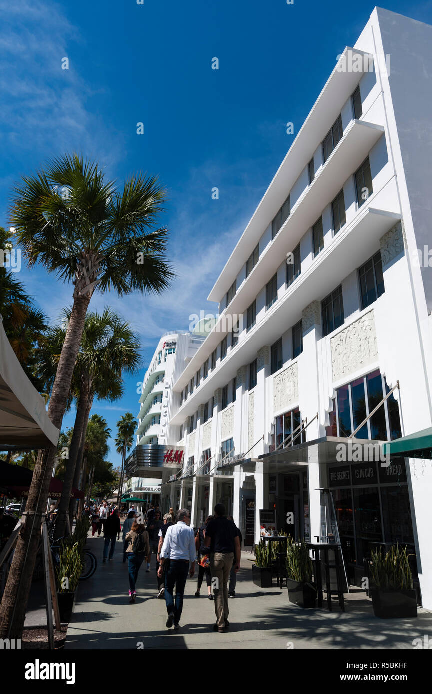Lincoln road mall, South Beach, Miami Beach, Florida, USA Stock Photo ...