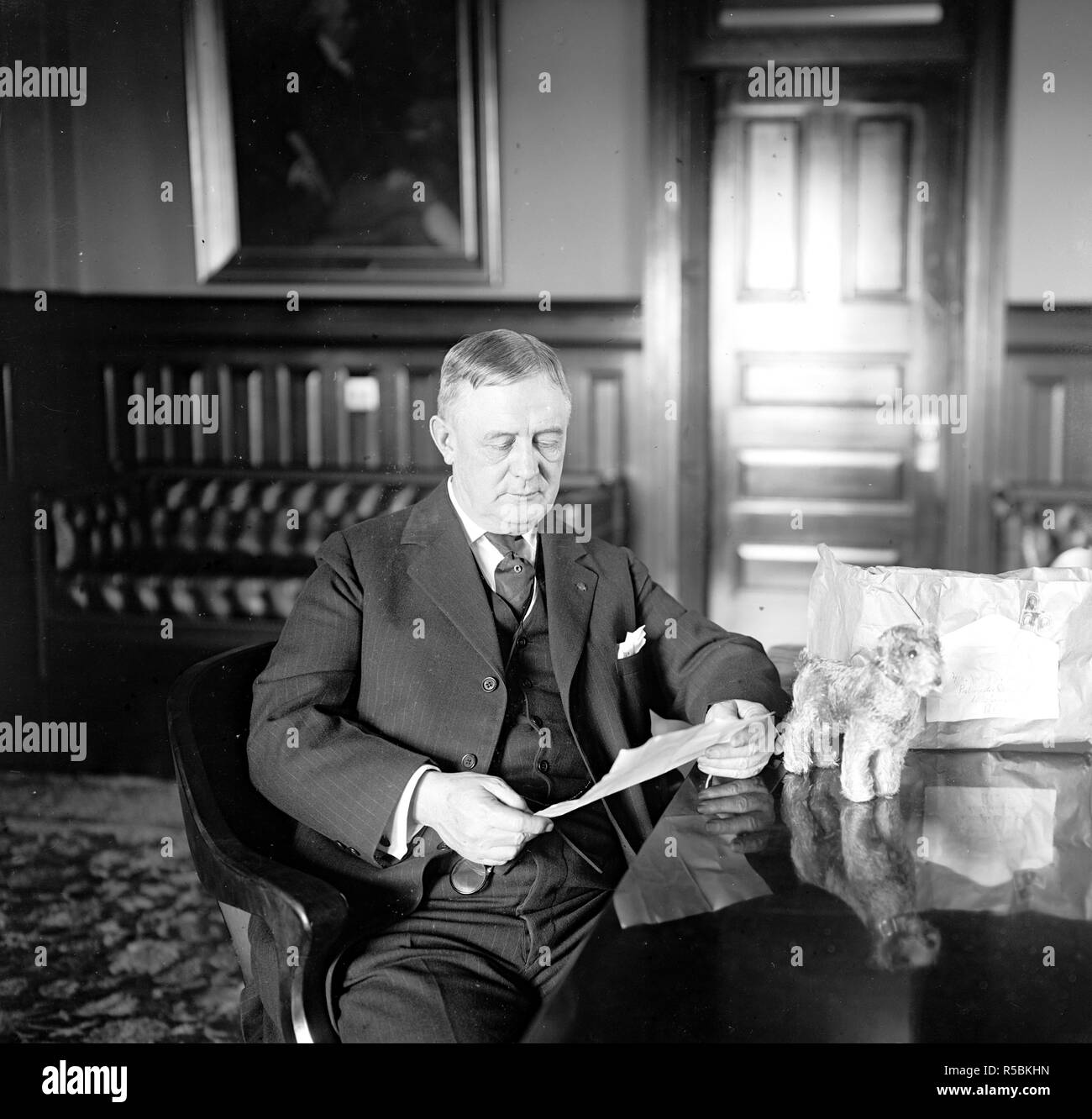 United States Senator Harry Stewart New of Indian and Postmaster ...