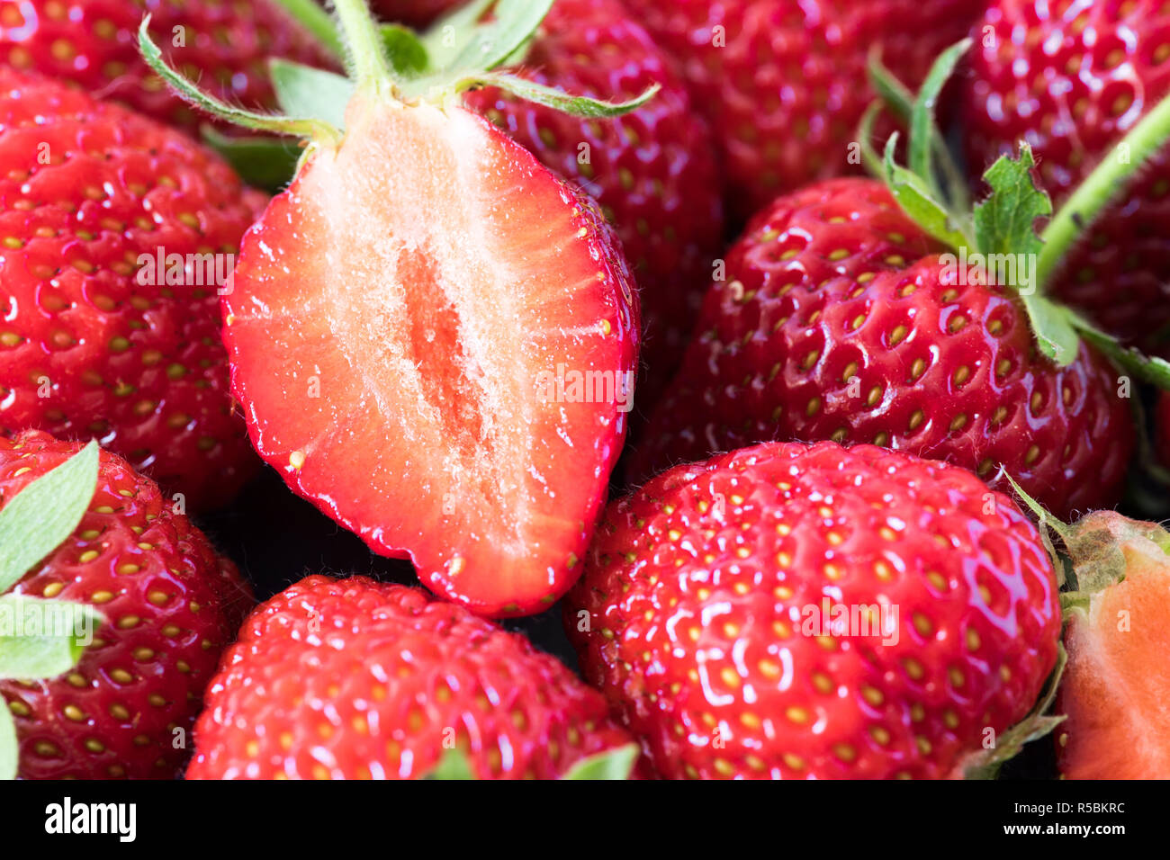 Strawberry. Red strewberry. strawberries in different positions Stock ...