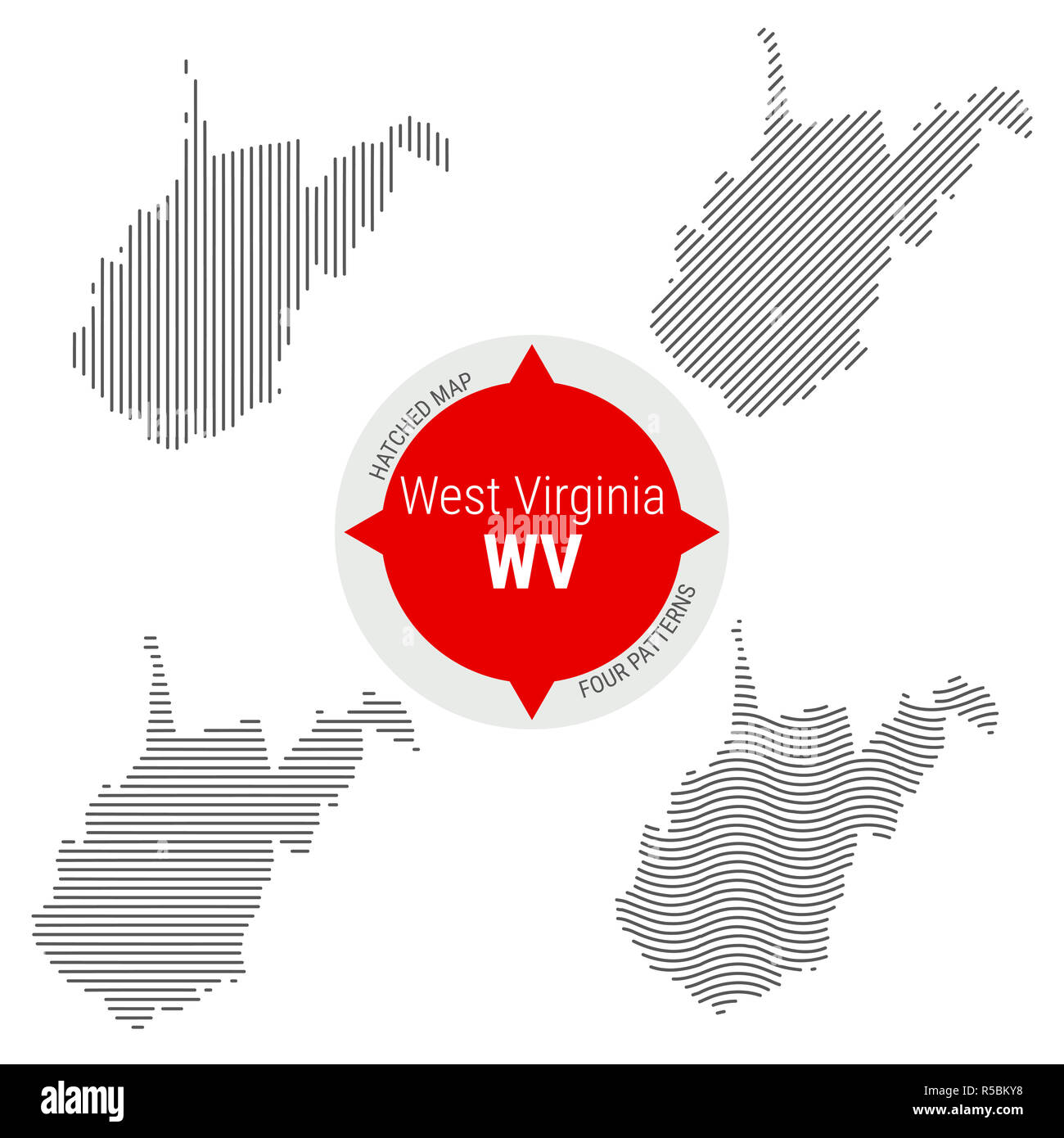 Political map of west virginia hi-res stock photography and images - Alamy
