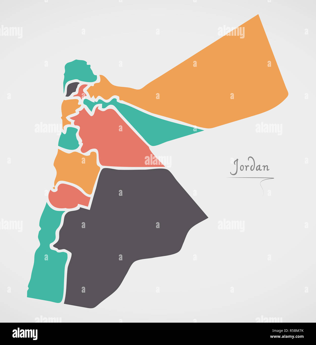 Map administrative divisions jordan hi-res stock photography and images ...
