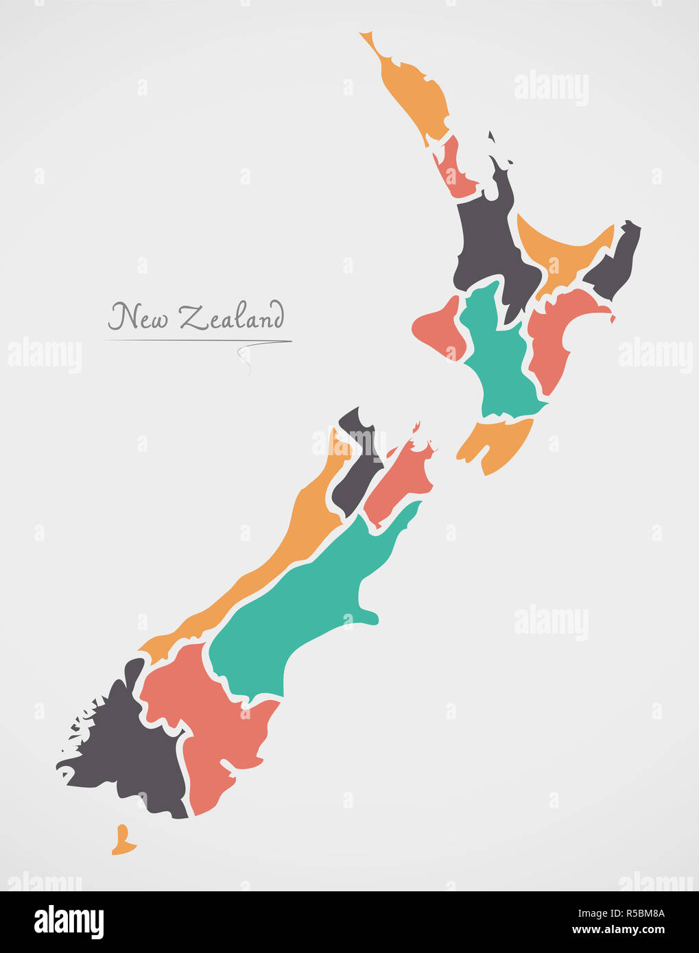 State Map New Zealand