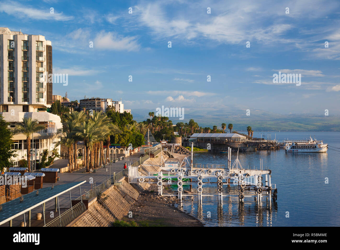 Israel, The Galilee, Tiberias, Sea of Galilee-Lake Tiberias waterfront ...