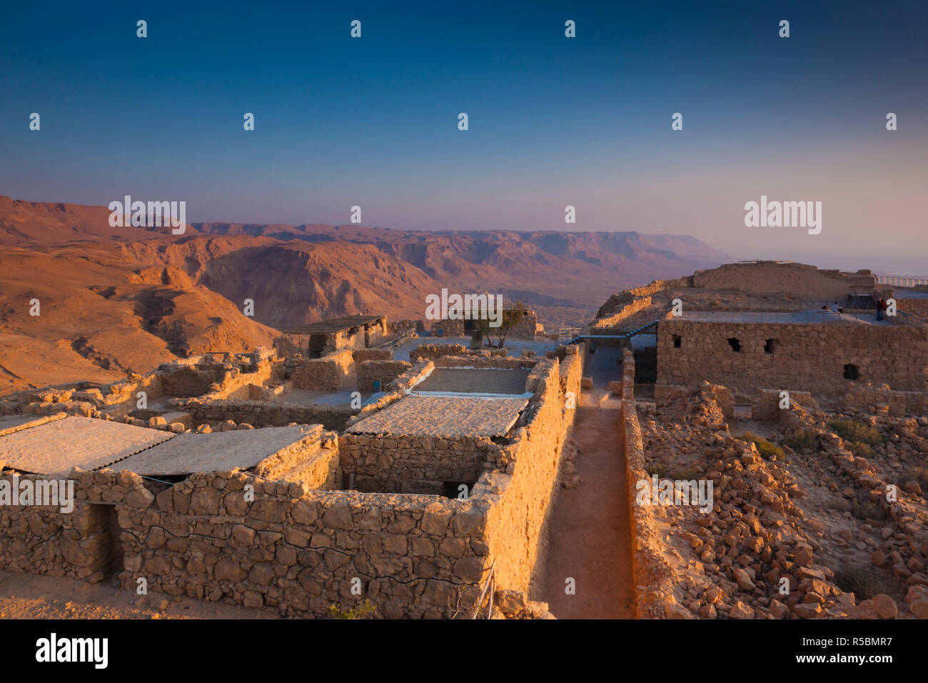 Israel, Dead Sea, Masada view of the Masada Plateau Stock Photo - Alamy