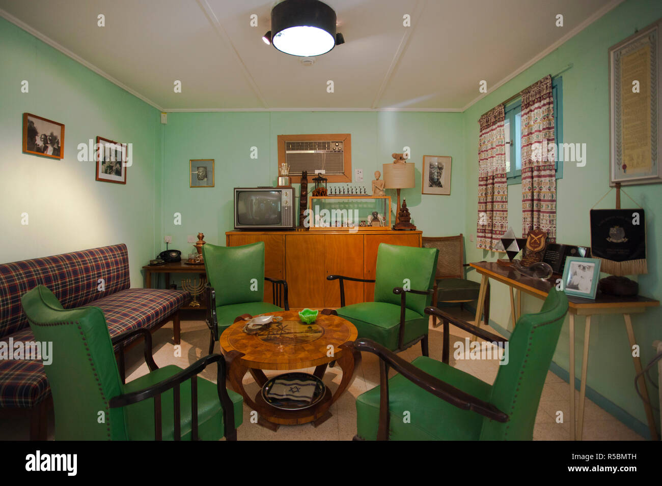 Israel, The Negev, Sde Boker, Ben-Gurion Desert Home, former home in desert kibbutz of first ...