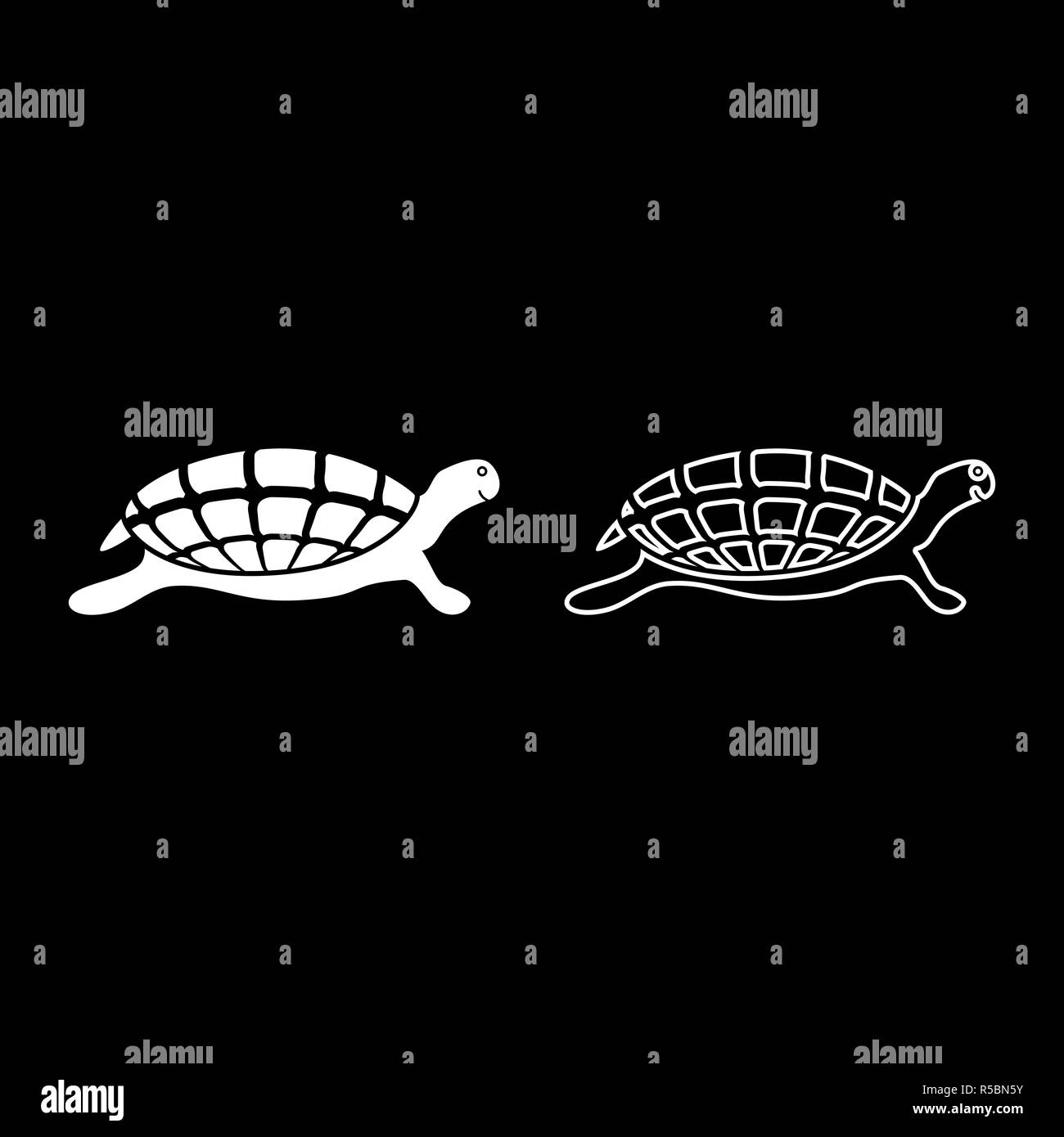 Turtle tortoise icon set white color vector I flat style simple image ... Turtle tortoise icon set white color vector I flat style simple image ...