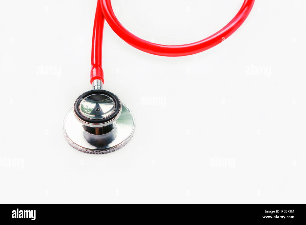 Red Medical Stethoscope Stock Photo - Alamy