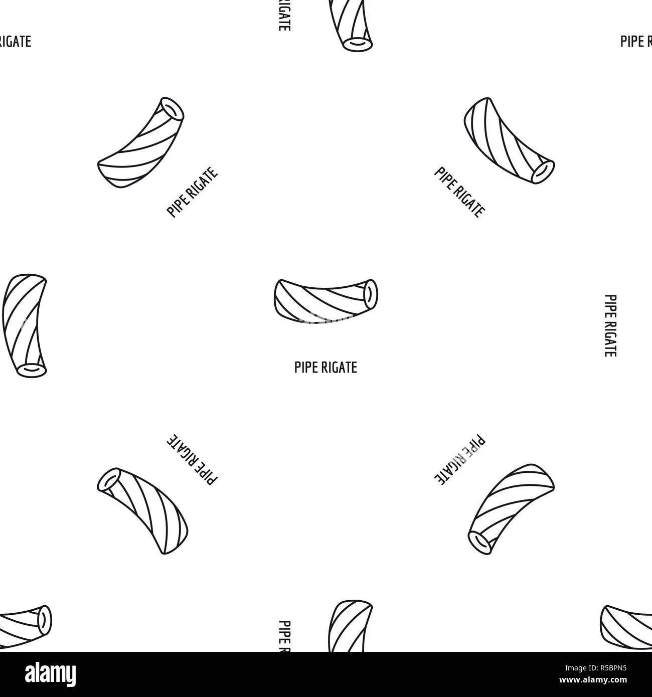 Pipe rigate pasta pattern seamless vector repeat geometric for any web ...