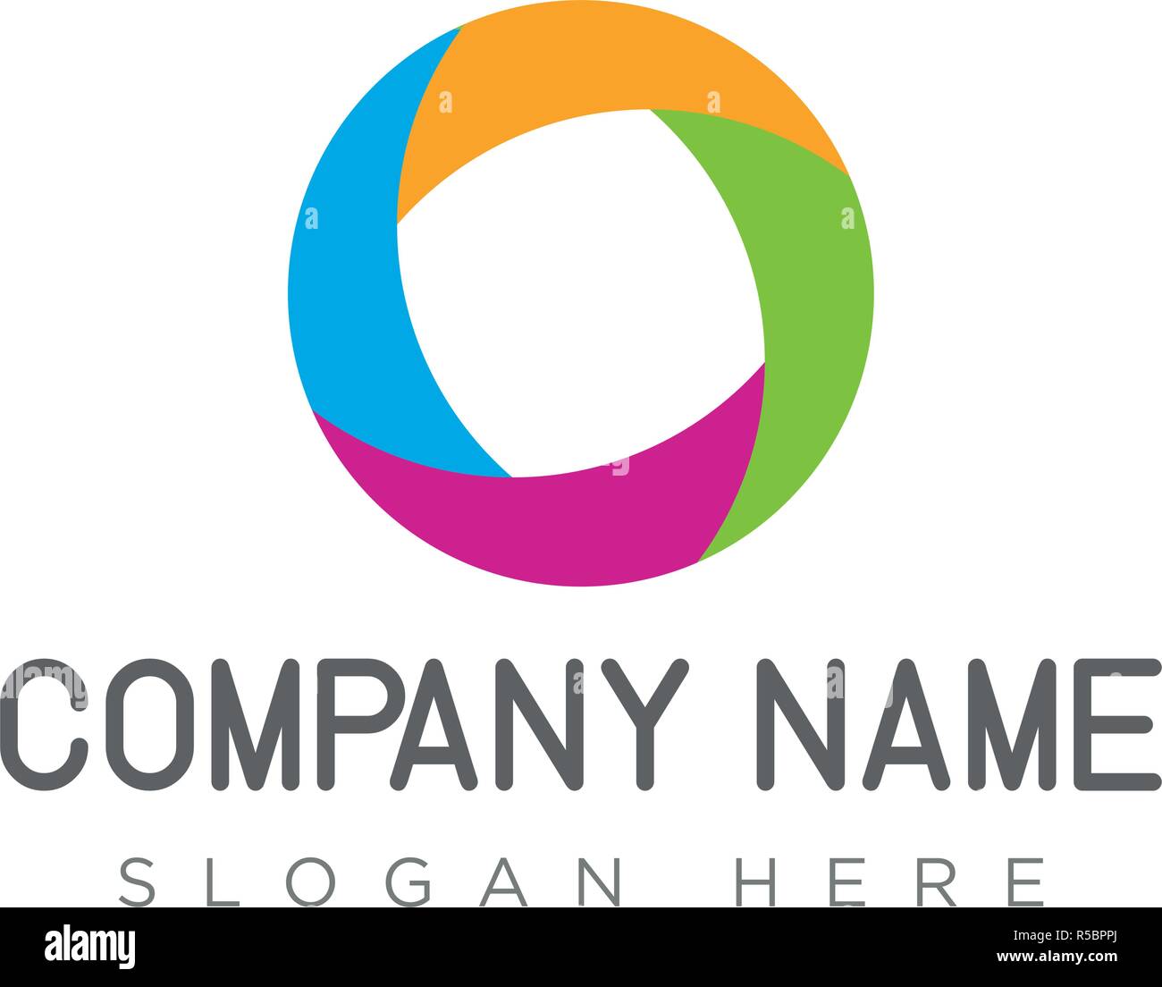 Creative circle abstract vector logo design template. chromatic emblem ...