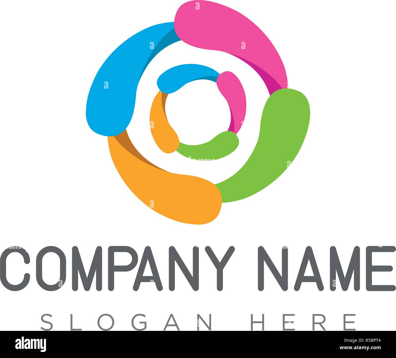 Creative circle abstract vector logo design template. chromatic emblem ...