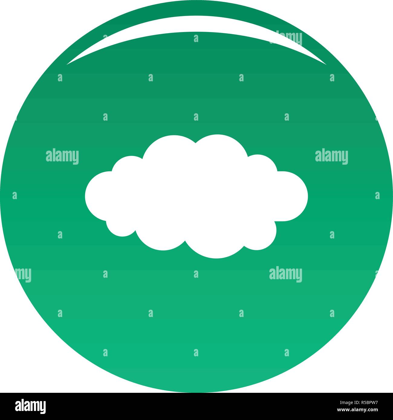 Luminous translucent cloud icon. Simple illustration of luminous ...