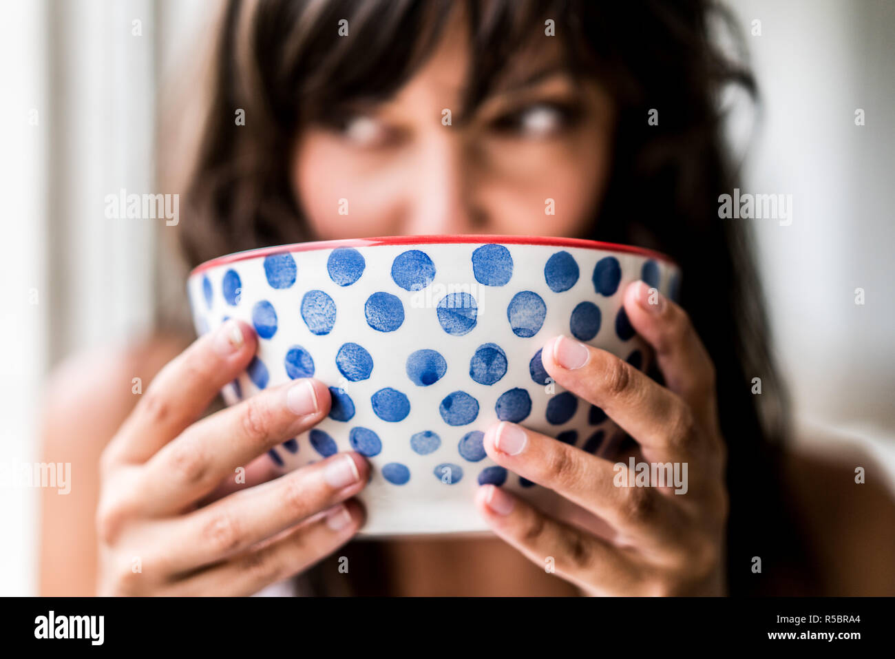 Drinking hot soup hi-res stock photography and images - Alamy