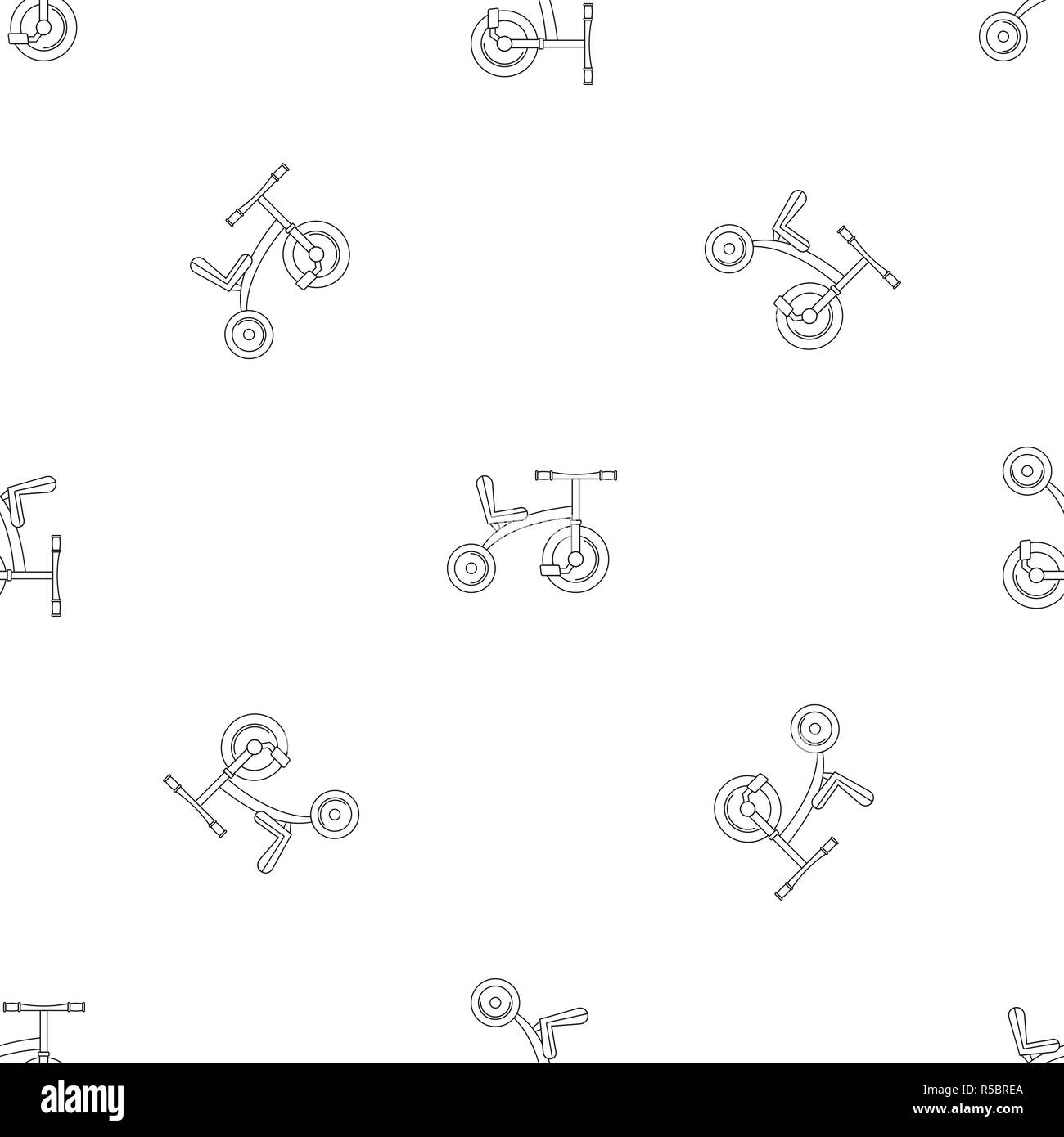 Retro tricycle pattern seamless vector repeat geometric for any web design Stock Vector Image ...