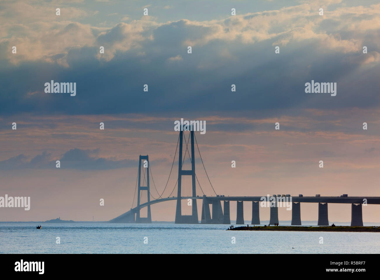 The East Bridge as seen from Korsor, Denmark, Scandinavia Stock Photo ...