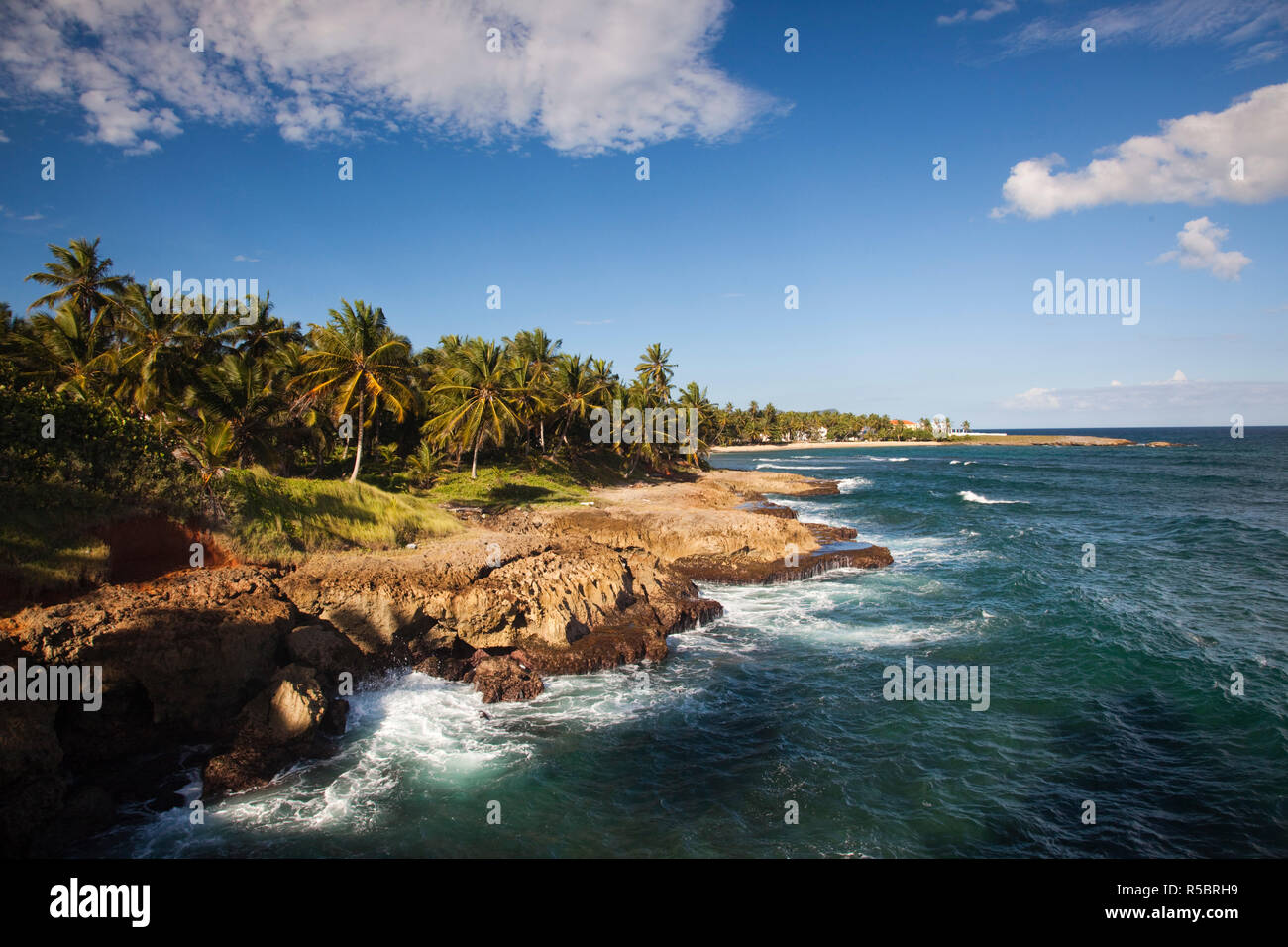 Dominican Republic, Samana Peninsula, El Frances, coastline Stock Photo ...