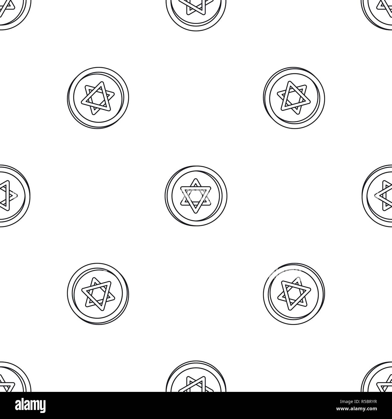 Jewish coin pattern seamless vector repeat geometric for any web design ...