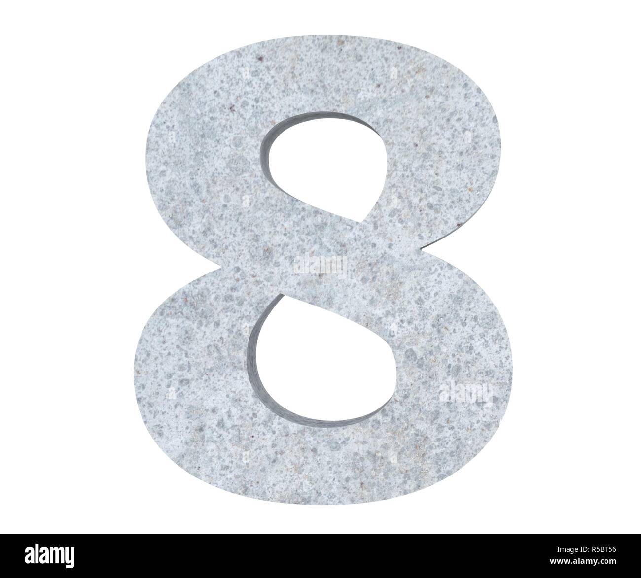 3D rendering concrete number 8 eight. 3D render Illustration Stock ...