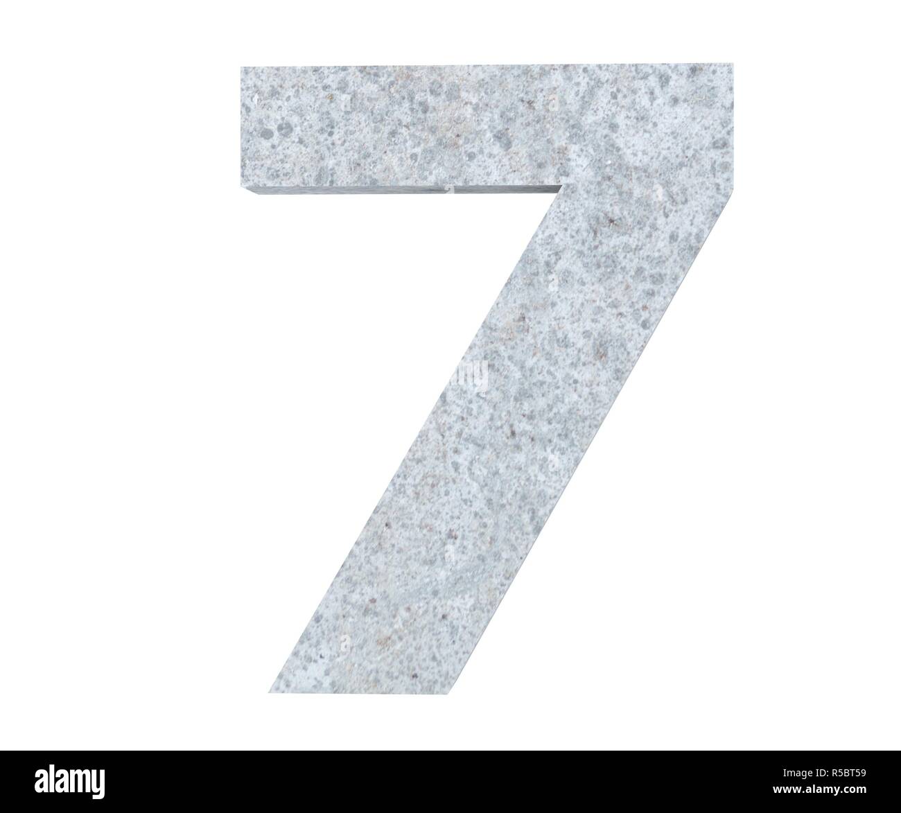 3D rendering concrete number 7 seven. 3D render Illustration Stock ...