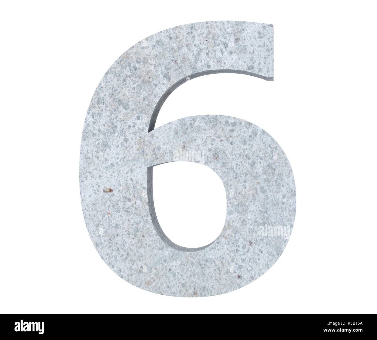 3D rendering concrete number 6 six. 3D render Illustration Stock Photo ...
