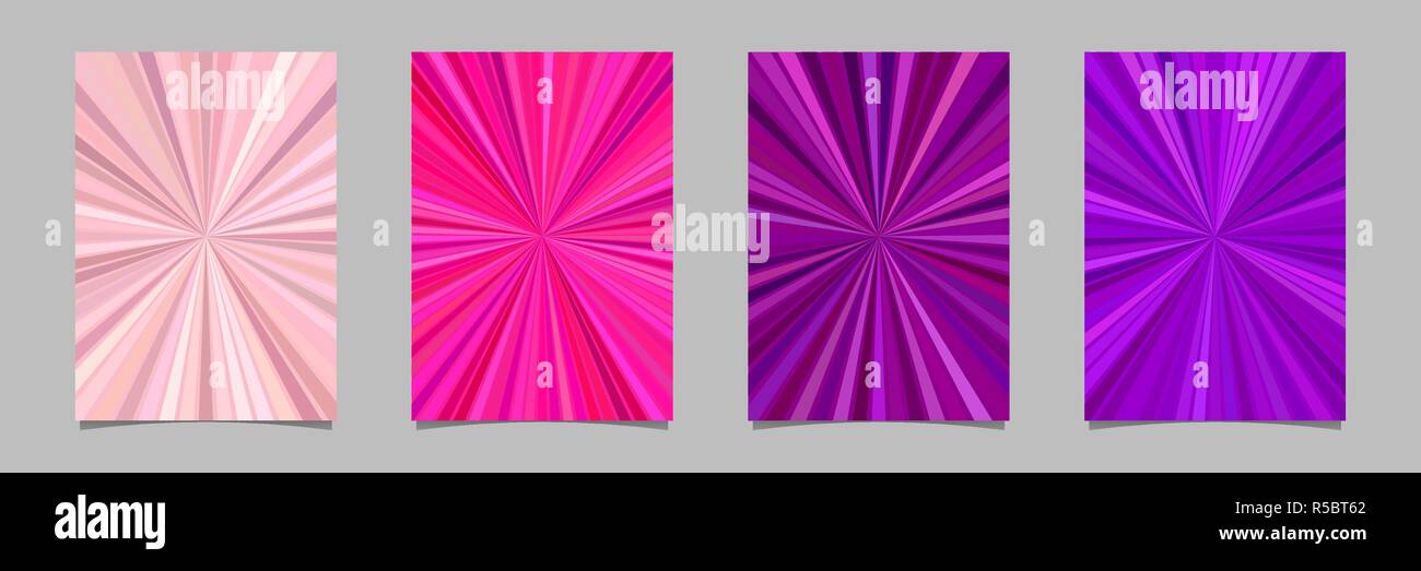 Ray burst flyer background template set - vector stationery designs ...