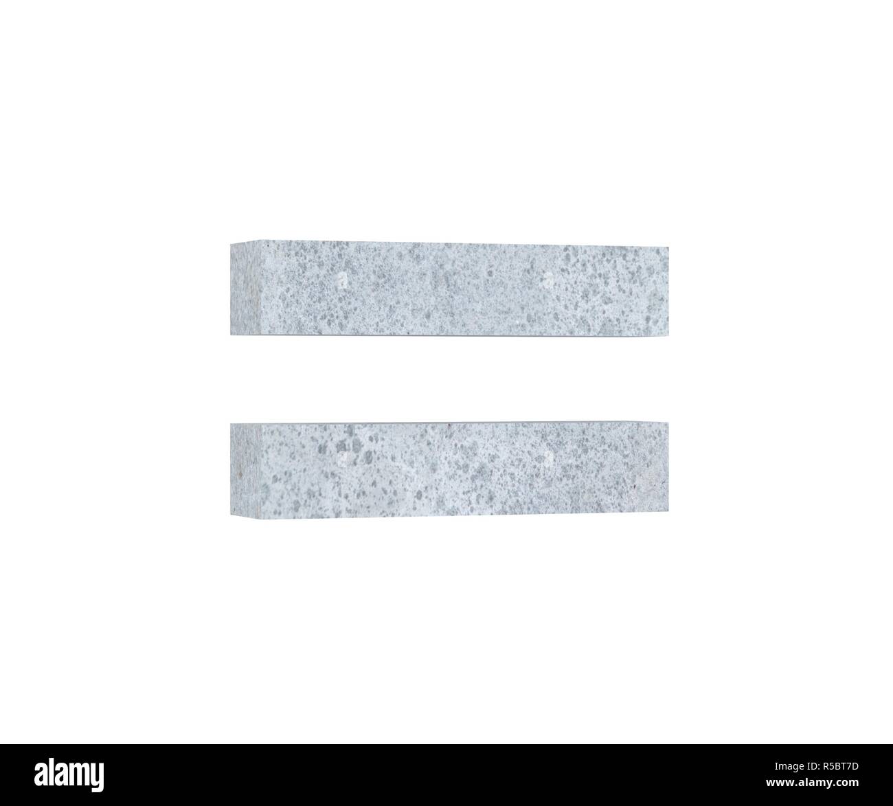 3D rendering concrete symbol - equal. 3D render Illustration Stock ...