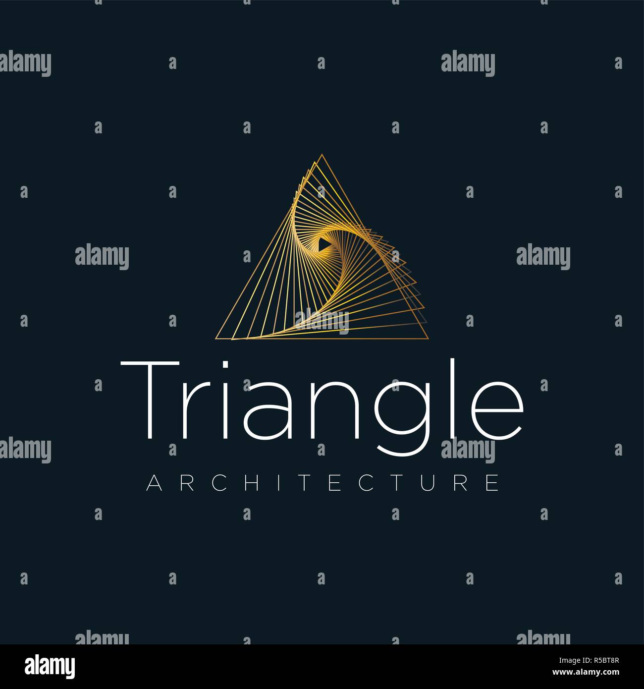 Architecture logo company, triangle logo concept, logo with lines ...