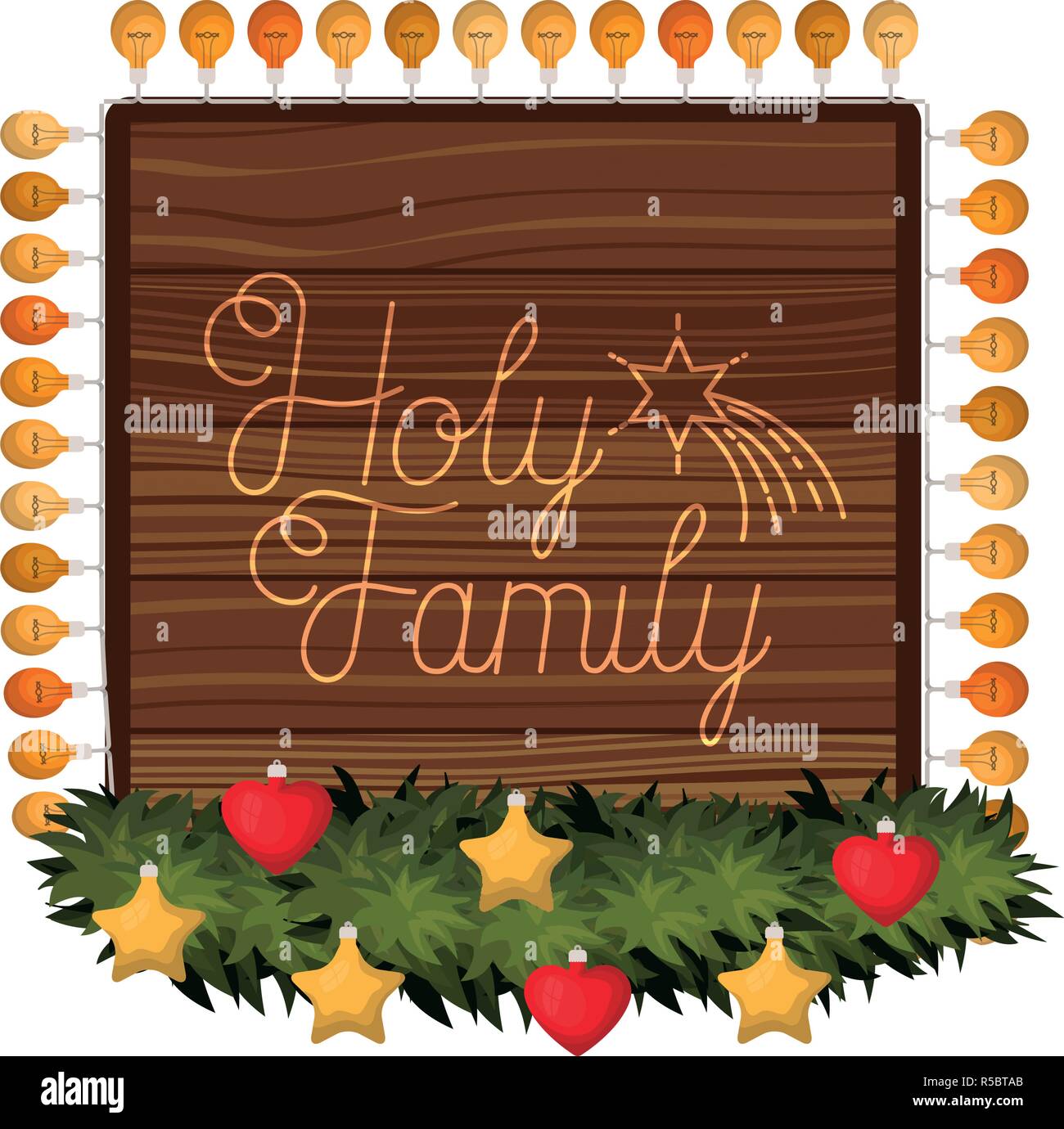 merry christmas in frame of wooden icon Stock Vector Image & Art - Alamy