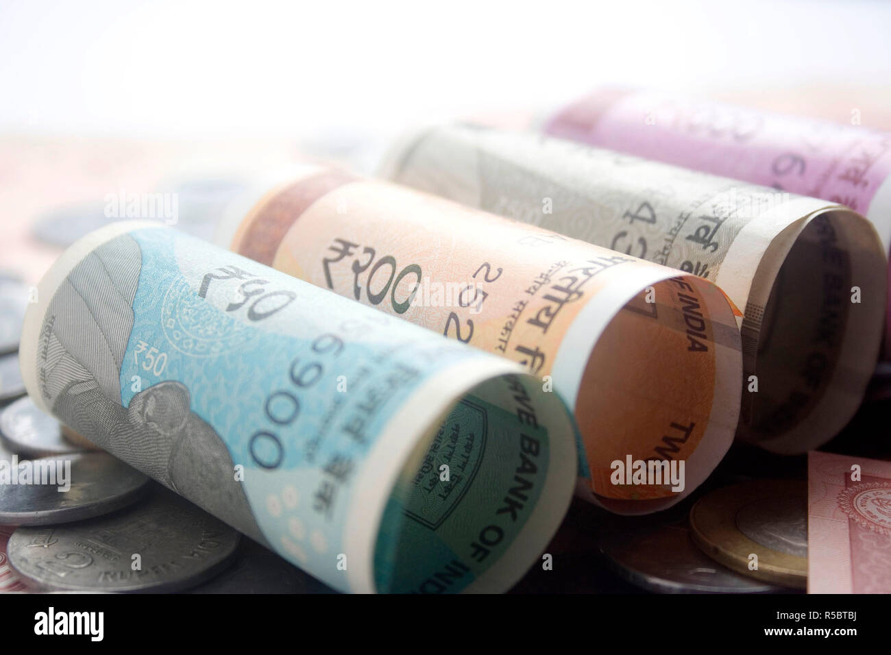 Indian Currency Rupees 200,500,50 and 2000 Rs Currency Note nobody ...