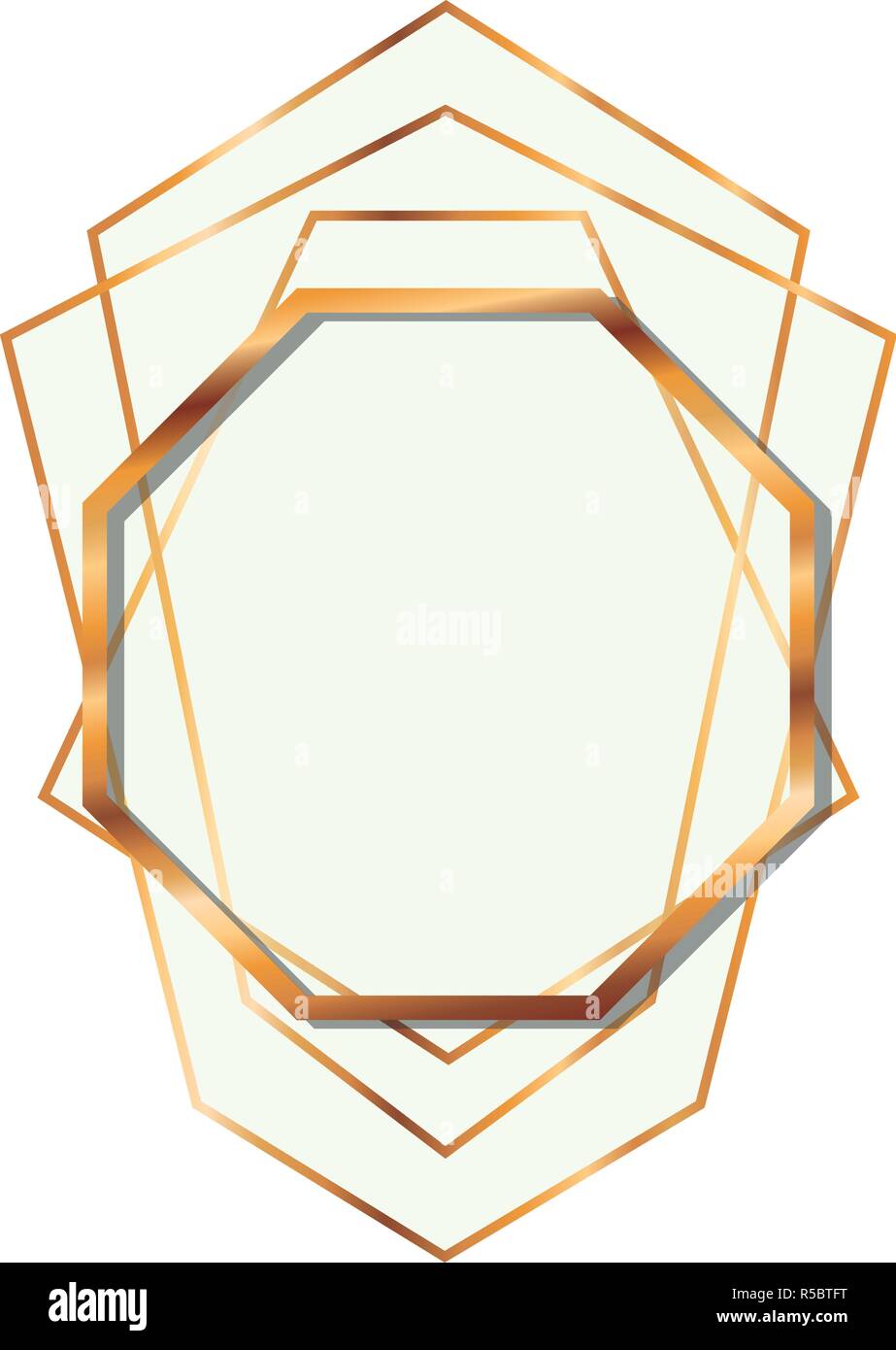 golden frame octagon isolated icon Stock Vector Image & Art - Alamy