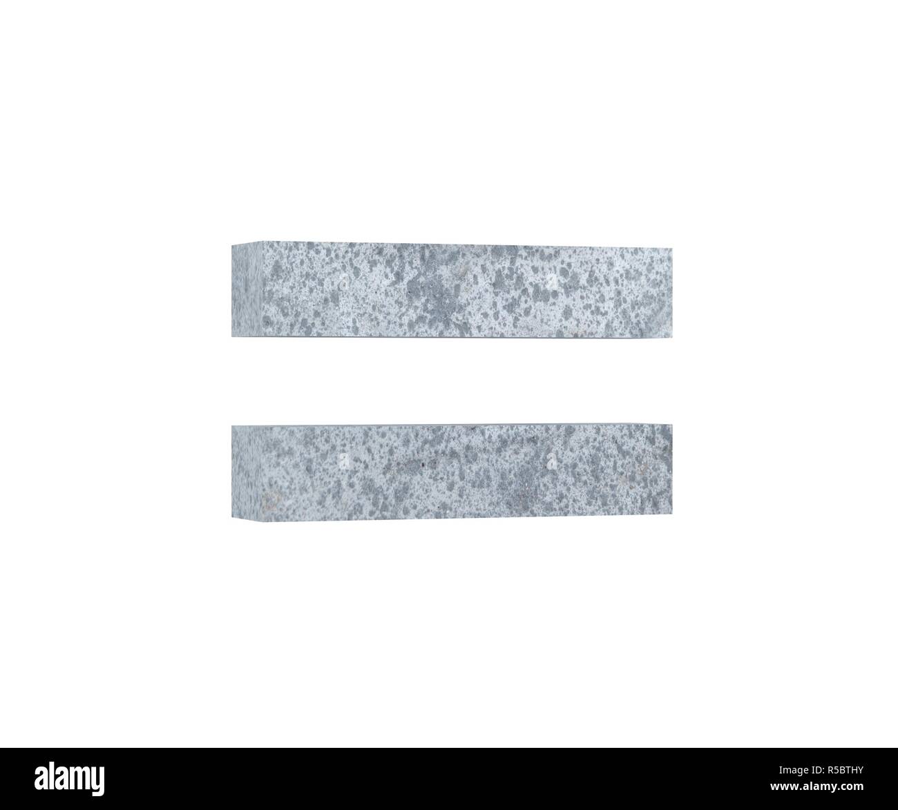 3D rendering concrete symbol - equal. 3D render Illustration Stock ...