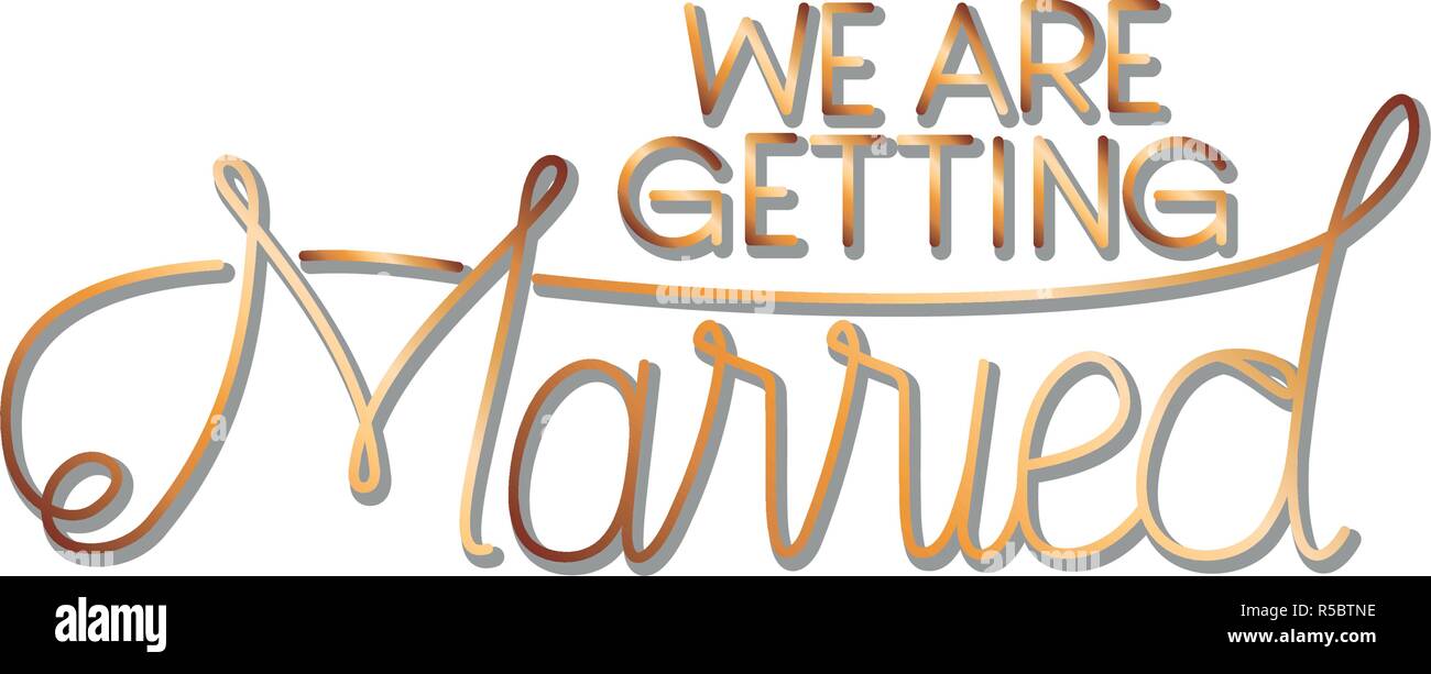 we are getting married label isolated icon Stock Vector Image & Art - Alamy